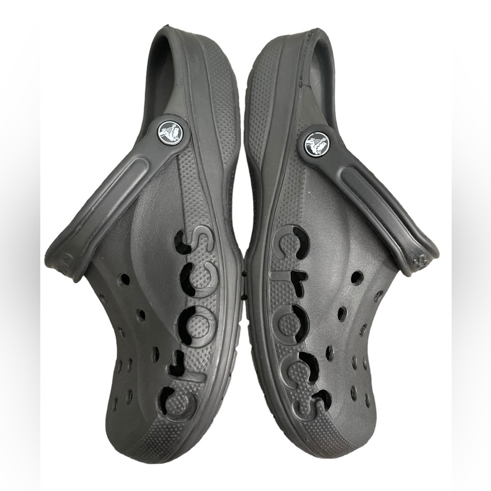 Crocs Men's Black Classic Spell Out Clogs Size 11 - Gem